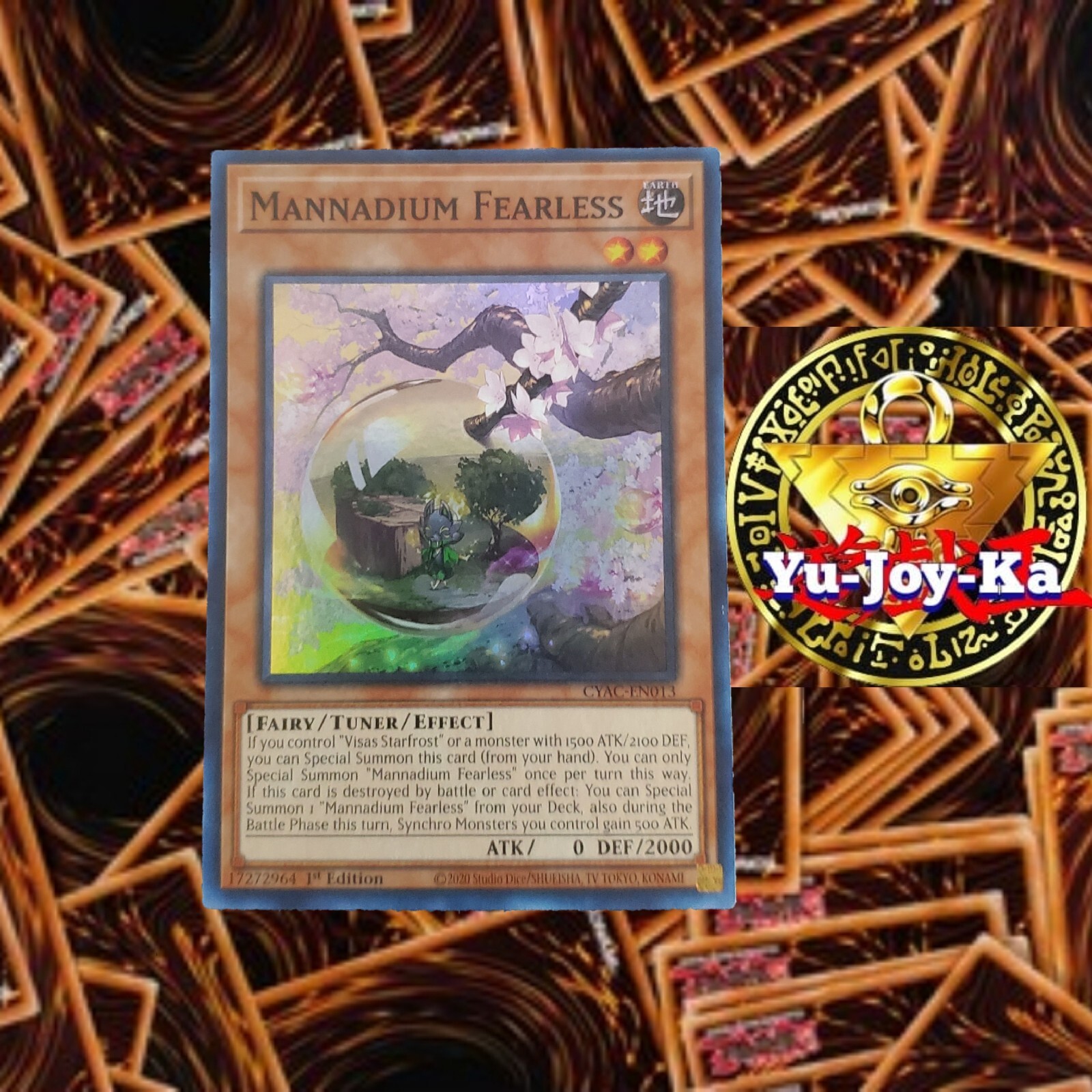 Yugioh! Mannadium Fearless - CYAC-EN013 - Super Rare - 1st Edition Near ...