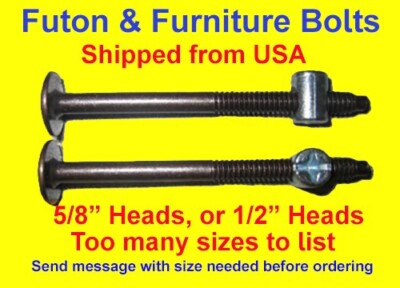 Futon, Bolts, (1 Pair), (Specify Size), Futon Parts and Furniture ...