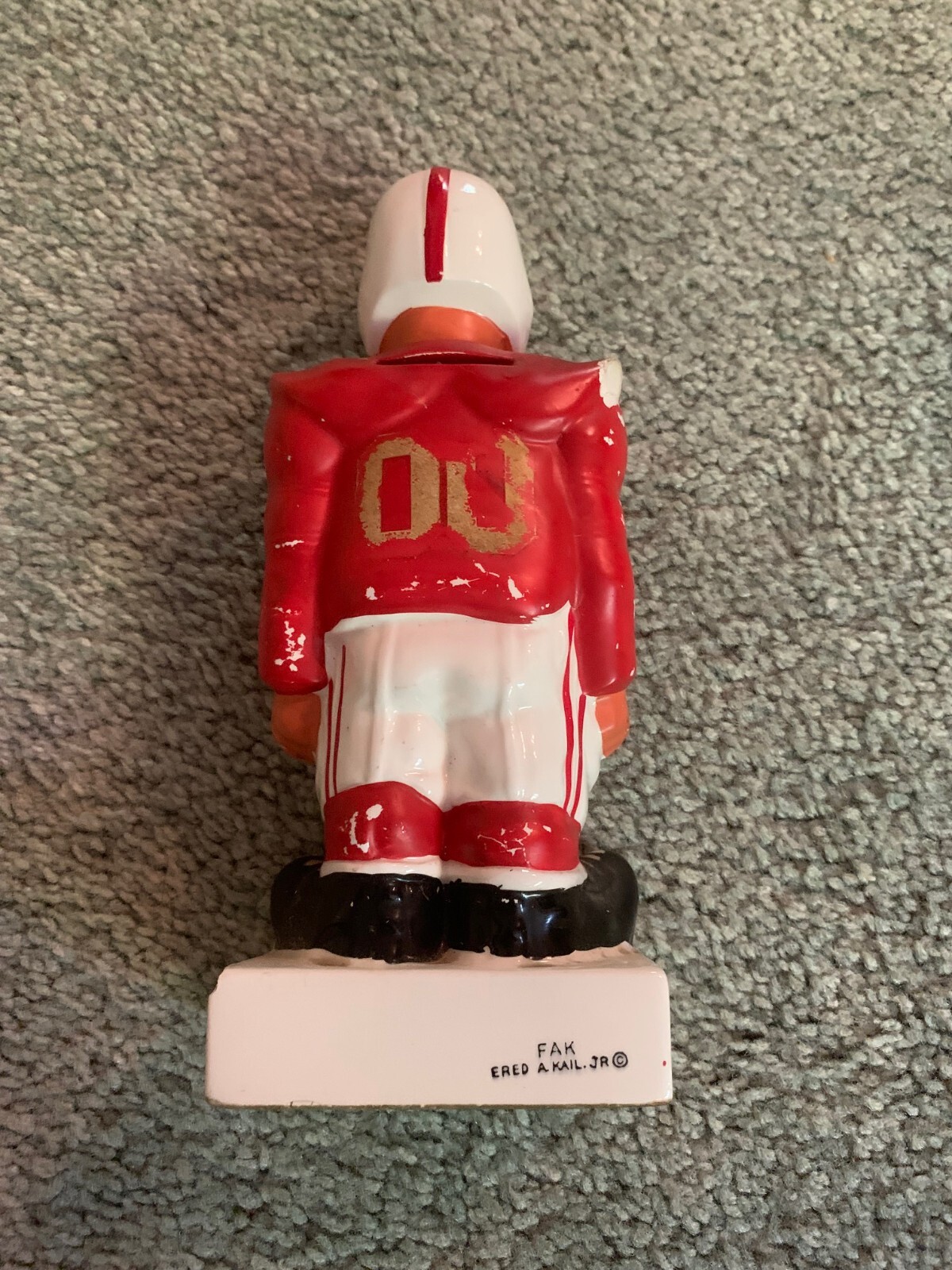 1960s University of Alabama Crimson Tide Fred Kail Football Bank Statue ...