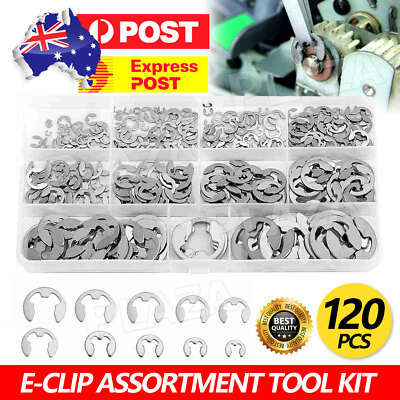 120Pc Stainless Steel E-Clip E-Clip Cir-clip External ASSORTMENT KIT 1. ...
