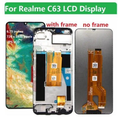 For Realme C63 RMX3939 LCD Display Touch Screen Digitizer Assembly ...
