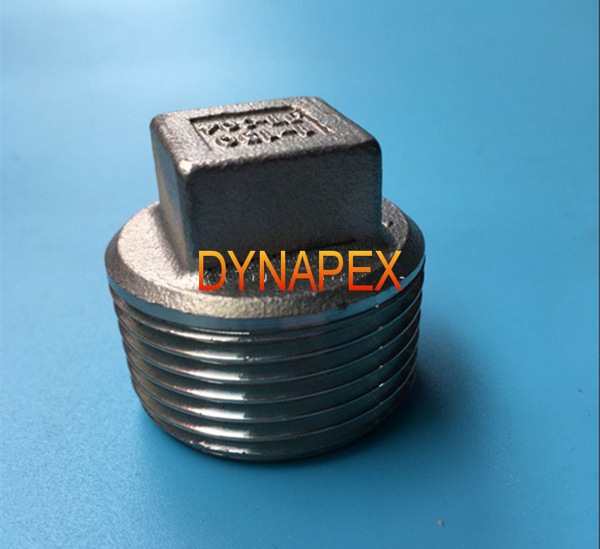 3/8" BSP BSPP Pipe Thread Square Head Plug with Hollow Stainless Steel ...