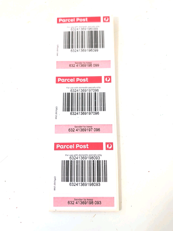 500 x Australia Post Standard Parcel Shipping Tracking Labels Proof ...