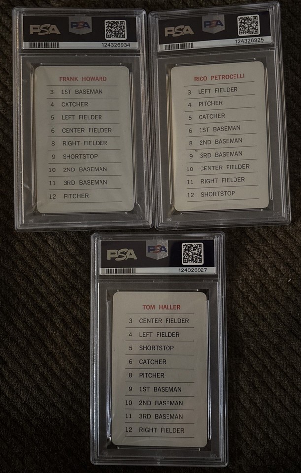 1970 Milton Bradley PSA Graded 3 Card Lot - Howard, Haller, Petrocelli ...