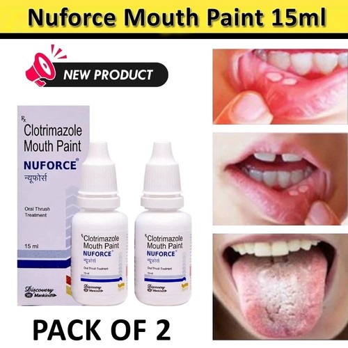MOUTH PAINT FOR ORAL THRUSH TREATMENT FOR KILLS FUNGAL INFECTION 15ml ...