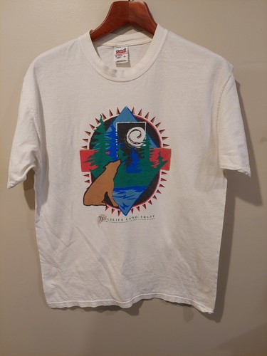 Vintage 90s Wildlife Land Trust Large Shirt - Red Anvil Tag - Earth ...