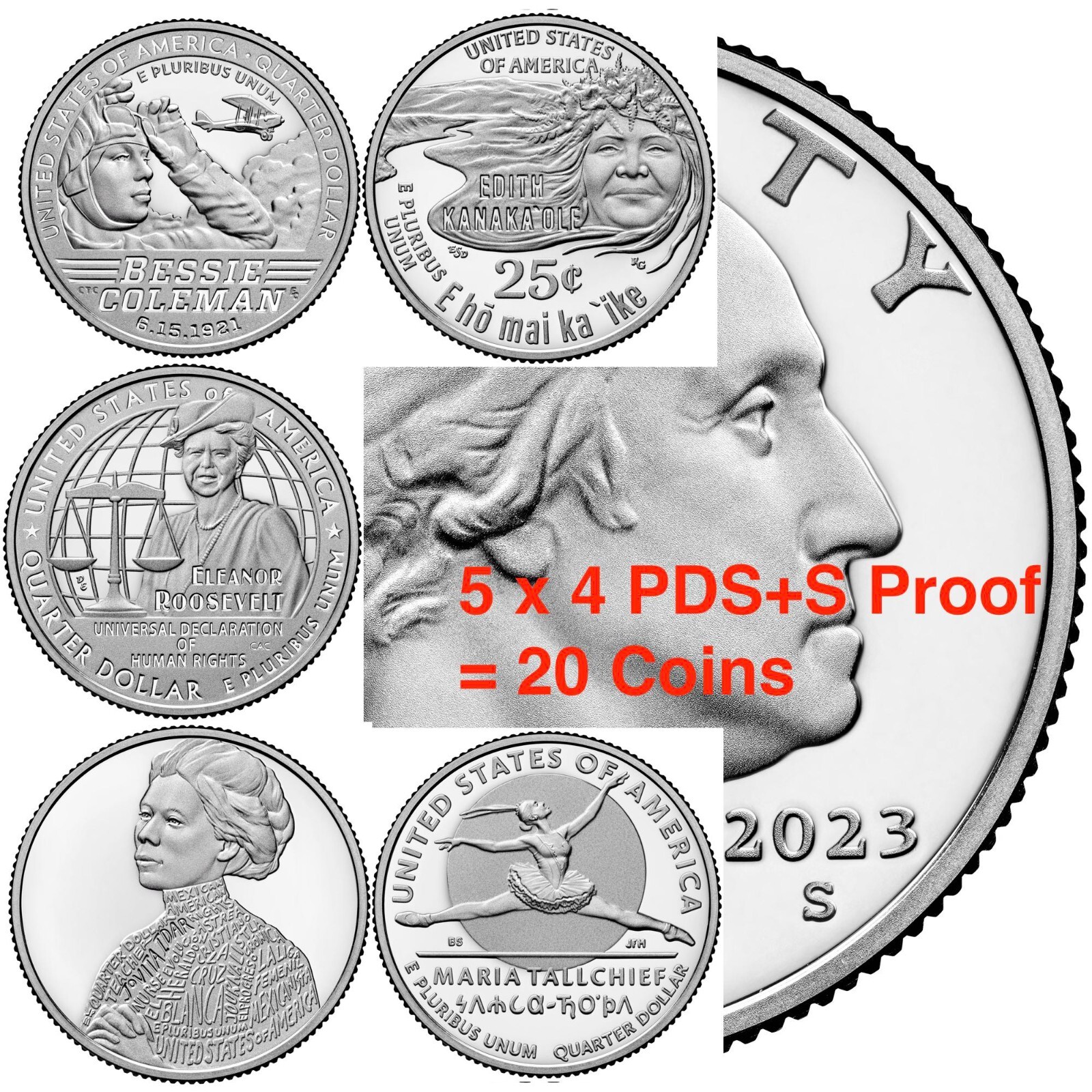 2023 D Eleanor Roosevelt Special US MINT Roll American Women Quarter 1x ...