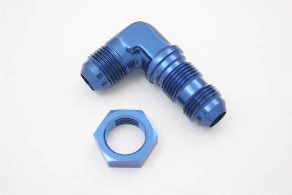 AN-4 AN4 90 DEGREE Bulkhead Car Performance Alloy Fittings with NUT ...