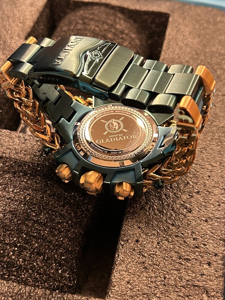Invicta Gladiator Chronograph Quartz Green Dial Men's Watch 43943 | eBay