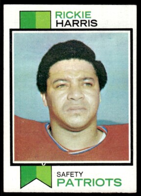 1973 TOPPS RICKIE HARRIS 3 NEW ENGLAND PATRIOTS #496 | eBay