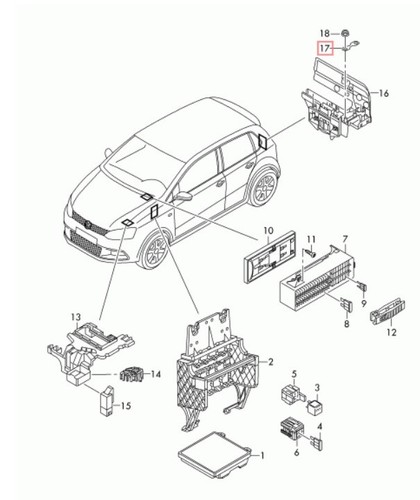 NEW GENUINE VOLKSWAGEN POLO GOLF TOP OF THE BATTERY STRIP FUSE 40AMP ...