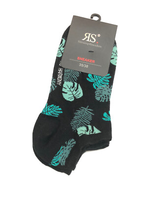 RS Harmony women Sneaker socks Hand linked toe Seamless Toe Green Plant ...