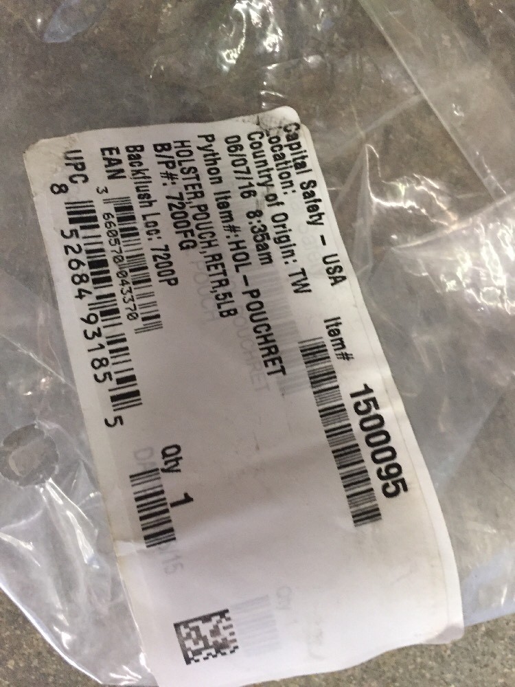 DBI SALA 1500095 Python Safety Pouch Holster with Retractor | eBay