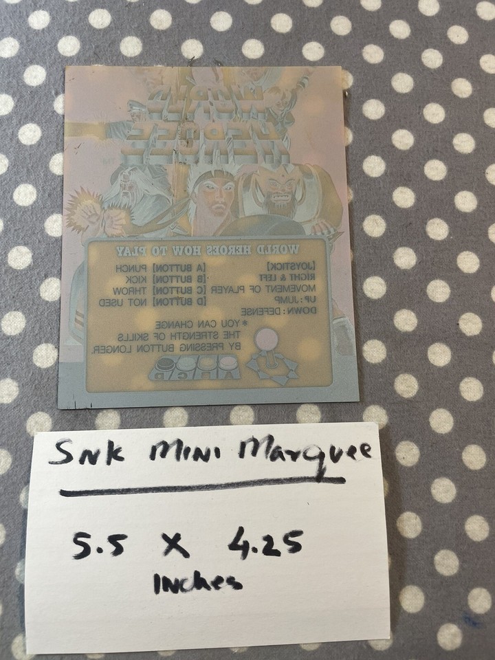 FATAL FURY Original Mini marquee for MVS Neo Geo Arcade Game system | eBay