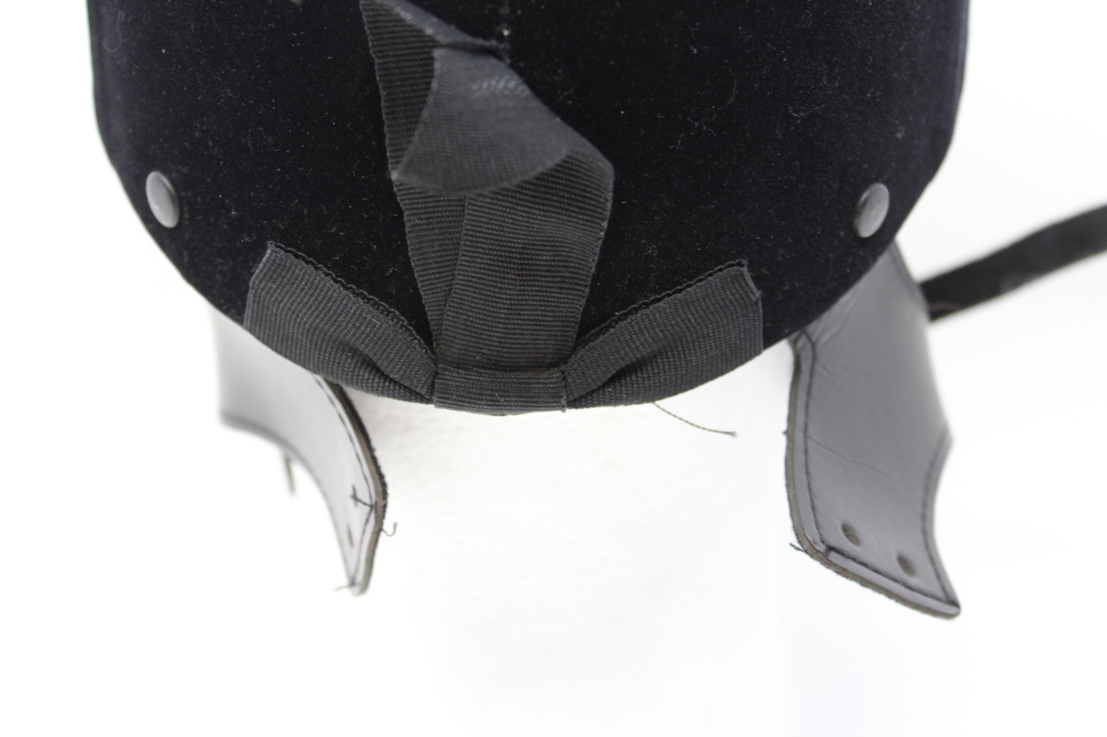 Vintage 1970s ABS Shell Epsom Horse Show Riding Cap Black Hat Size 6 5/ ...