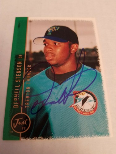 Rare Dernell Stenson (Dec. 03) 1999 Just Baseball Signed Autograph Auto ...