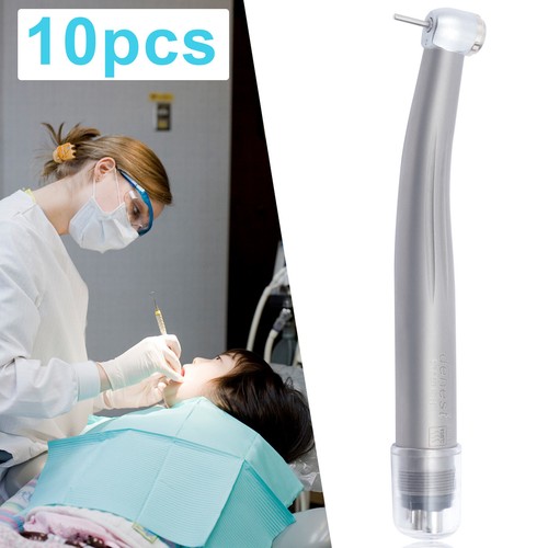 10x 4 Hole Dental High Speed Handpiece Stainless Steel Push Button ...