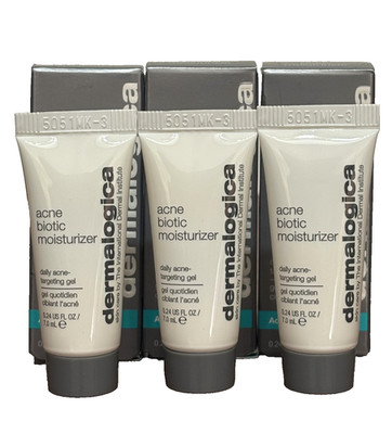 3x DERMALOGICA ACNE BIOTIC MOISTURIZER ACNE TARGETING GEL 0.24oz / 7ml ...