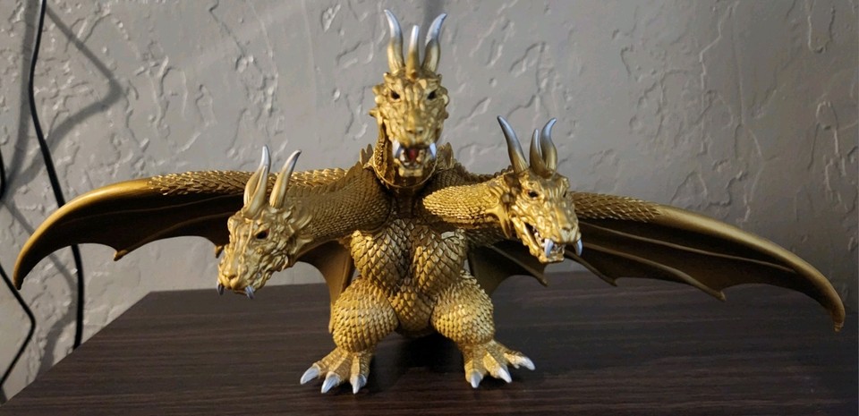 Bandai Movie Monster Series 2002 7" Godzilla GMK King Ghidorah Figure ...