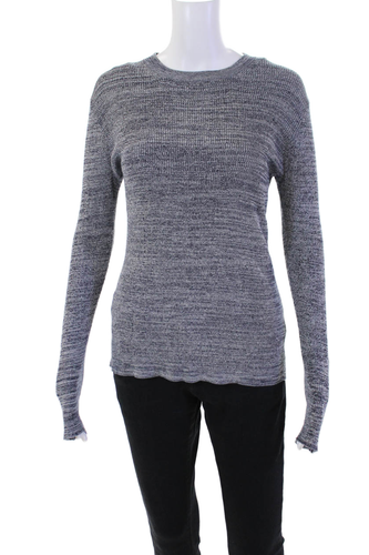 J Crew Womens Cotton Crew Neck Crew Neck Pullover Sweater Top Blue Size ...