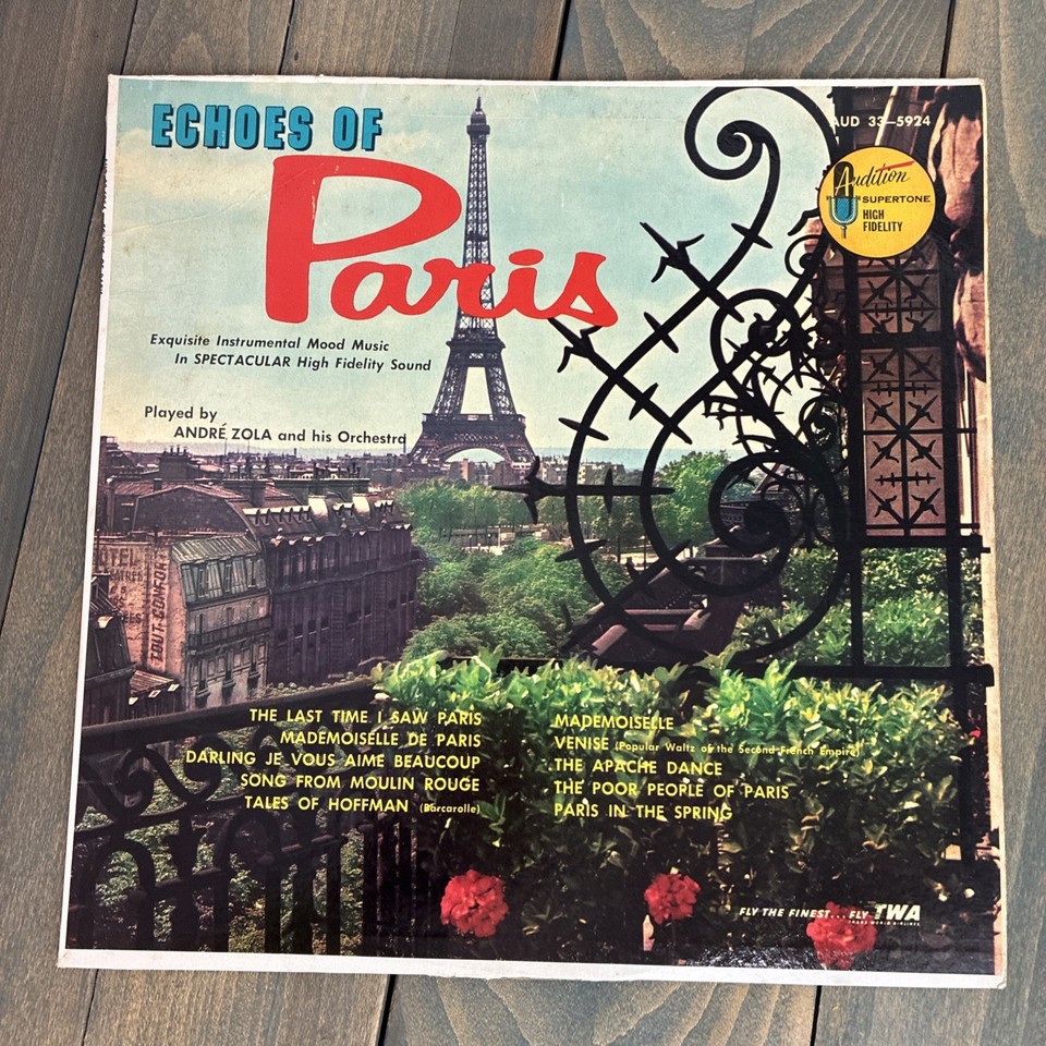 1958 Andre Zola & His Orchestra – Echoes Of Paris - Vinyl LP Classical ...