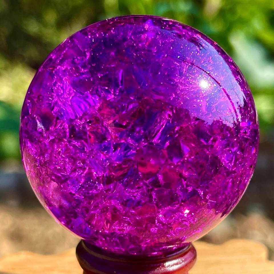 155G Natural Titanium Rainbow Quartz sphere Crystal ball Healing | eBay