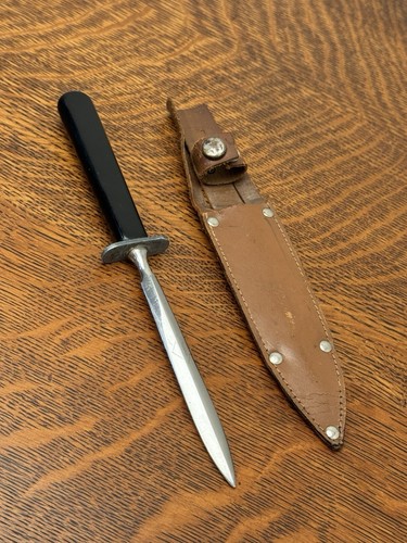 British MIBRO KAMPA Thin Handle Double-Edge Dagger & Sheath | eBay