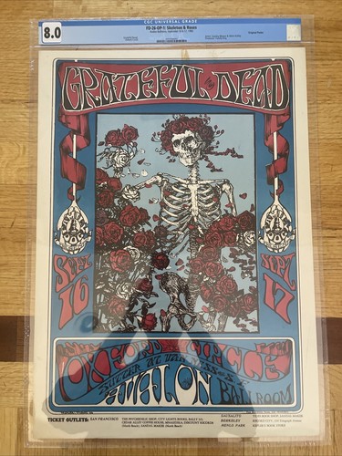 Family Dog FD #26 Skull And Roses 1st Print Poster CGC 8.0 Mouse ...