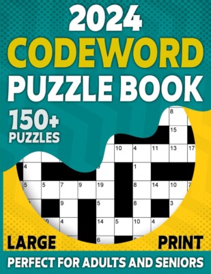 2024 Codeword Puzzle Book For Adults: Large Print Codewords Puzzles For ...