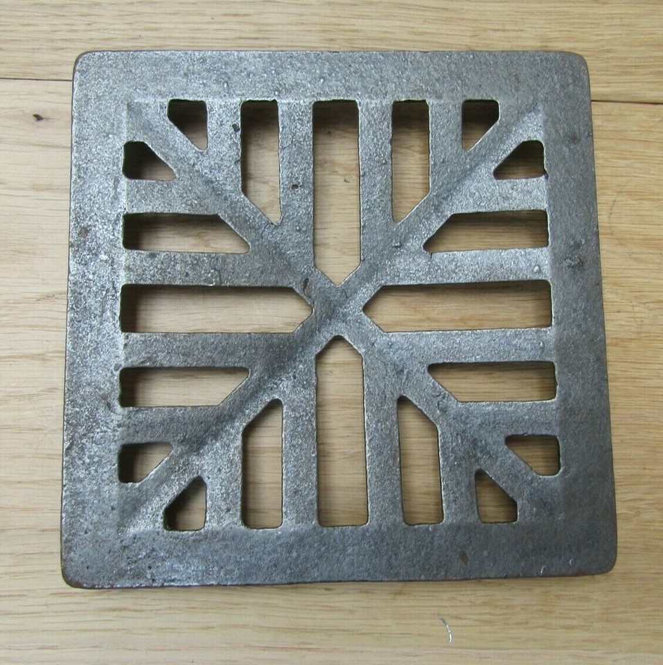 Retro vintage Cast Gully Grid Grate Drain Cover Drainage guard Gutter ...
