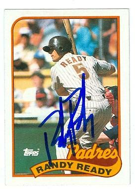 Randy Ready autographed baseball card (San Diego Padres) 1989 Topps ...