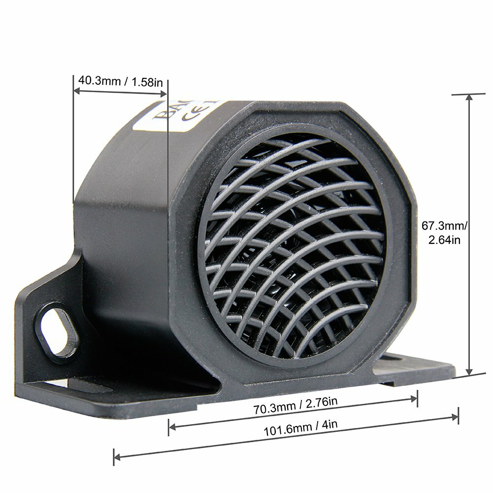 105dB White Noise Backup Alarm Reversing Alarm with Wire Connection for ...