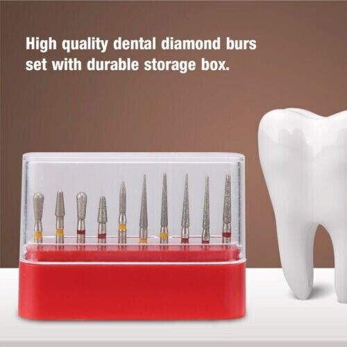 10Pcs/Box Dental FG Diamond Burs Composite/Polishing for High Speed ...
