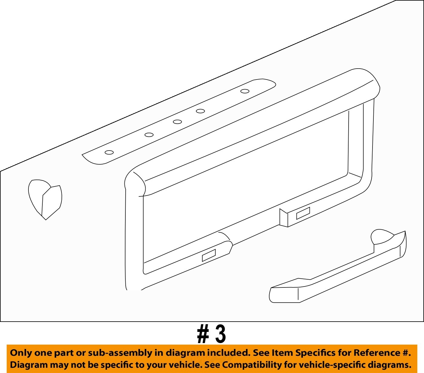 GM OEM 03-05 H2 Lift Gate Exterior Trim-License Pocket 15135441 | eBay
