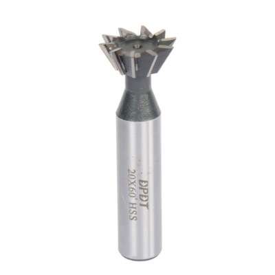 20mm End Mill Dovetail Cutter 60 Degree HSS Flute Metalwork Cutting ...