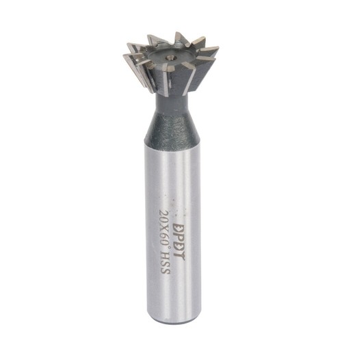 20mm End Mill Dovetail Cutter 60 Degree HSS Flute Metalwork Cutting ...