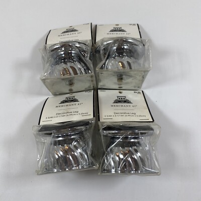 Set of 4 Silver Decorative Legs, Merchant 41 2 3/4x2 11/16 in furniture ...