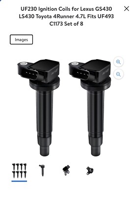 Set of 8Pcs Ignition Coil 90919-02230 Fits For Toyota Tundra 2001-2009 ...