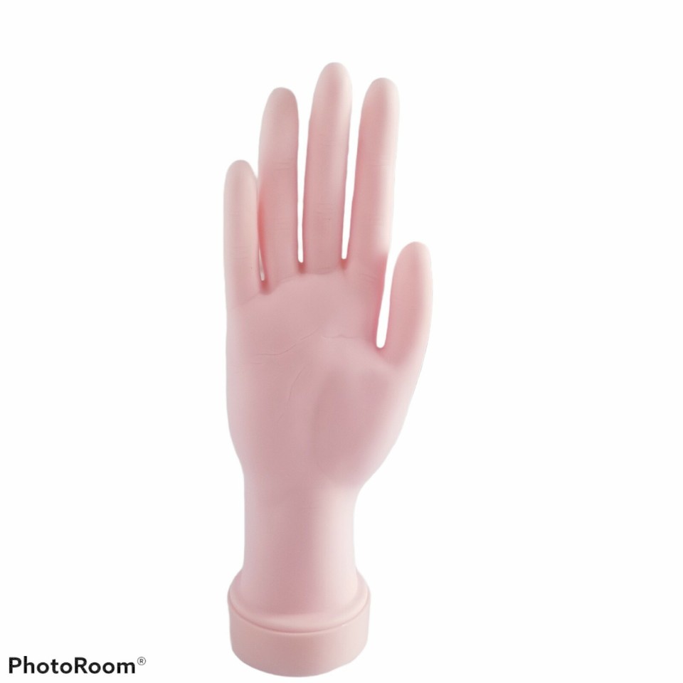Premier Soft Hand Nail Art Training Hand with Transparent Nails ...