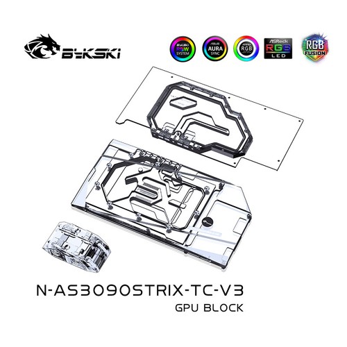 Bykski N-AS3090STRIX-TC-V3 Water Block for ASUS ROG STRIX RTX3080Ti ...