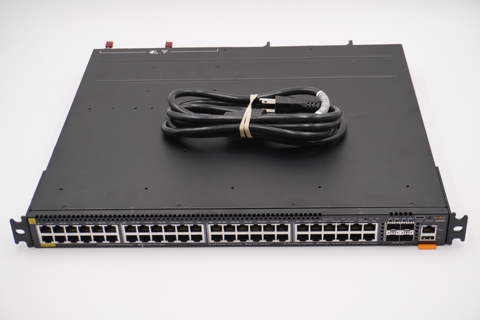 HPE Aruba 6300M PoE 48-Port 4xSFP56 Switch JL661A w/ 2x JL087A PSU ...