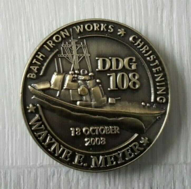 US NAVY - USS WAYNE E. MEYER (DDG-108) Challenge Coin Brand New Oct ...