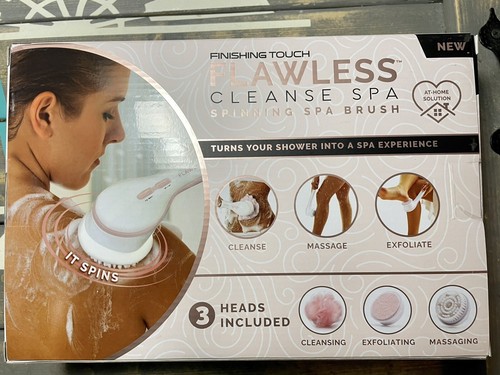 Finishing Touch Flawless Cleanse Spa Spinning Body Brush & Shower Wand ...