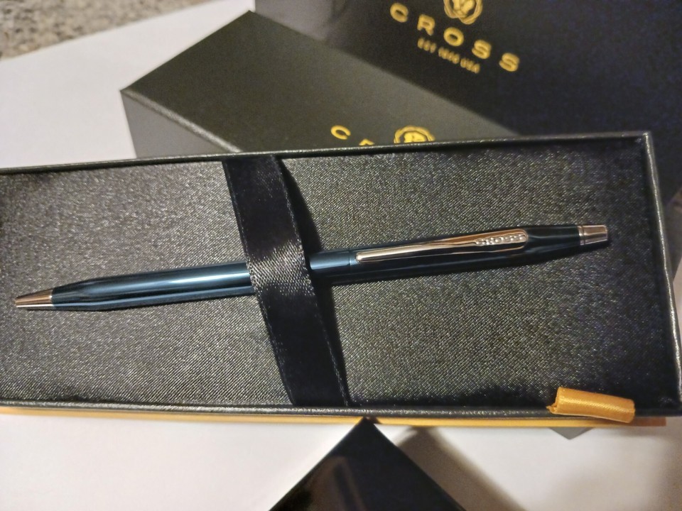 DISCONTINUED Cross Century Classic Titanium Blue Ballpoint Pen $200 NEW ...