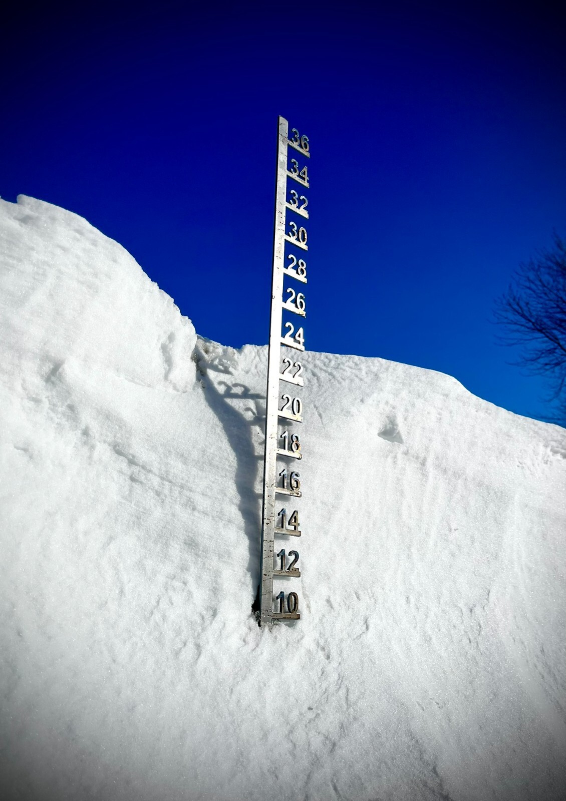 Large 36-inch Snow Gauge, Metal Snow Depth Marker Stake - Raw Steel | eBay