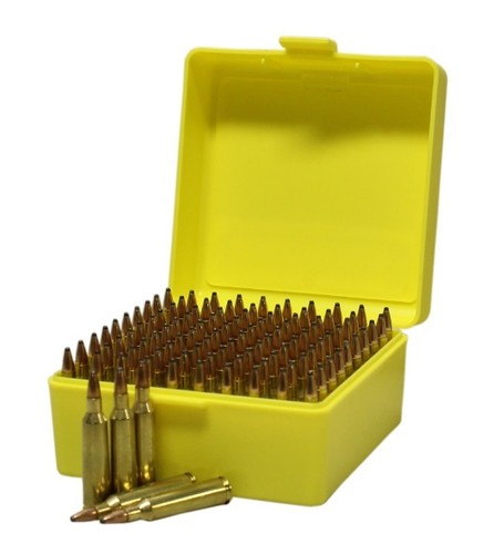 NEW Plastic Rifle Ammunition Box - 100 Round - 204, 222, 223, 22H Ammo ...
