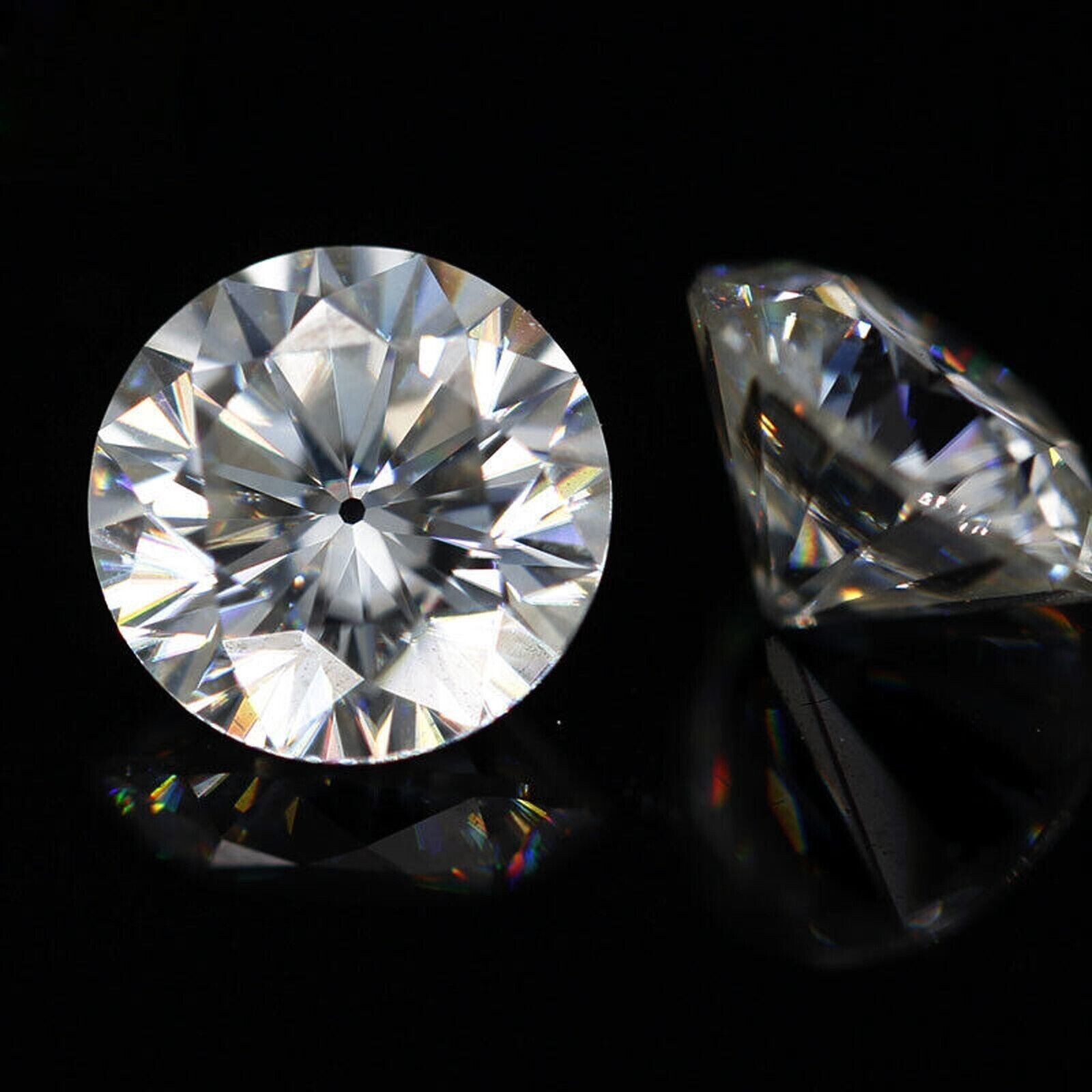 2.9 Ct Natural LAB CREATED Certified 9mm Round VVS2/D Brilliant Diamond ...