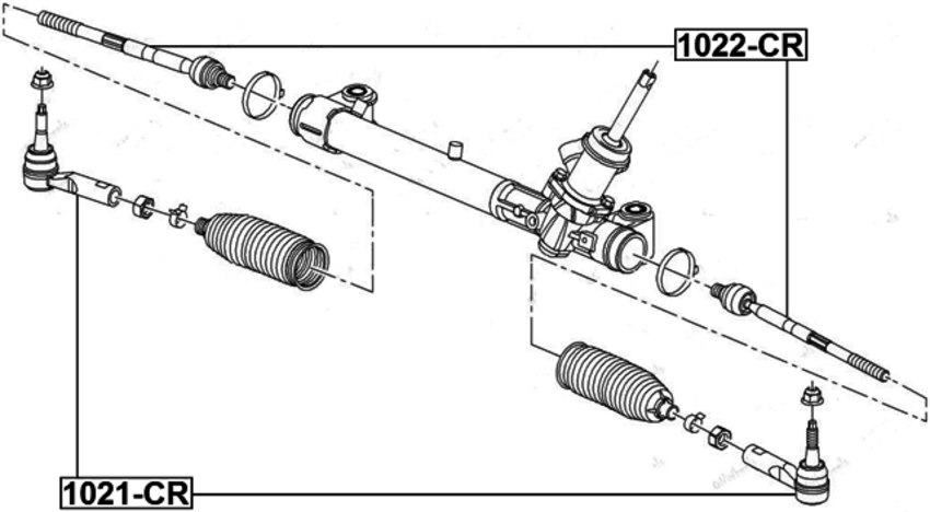 Steering Tie Rod Febest 1022-CR OEM 13278358 | eBay