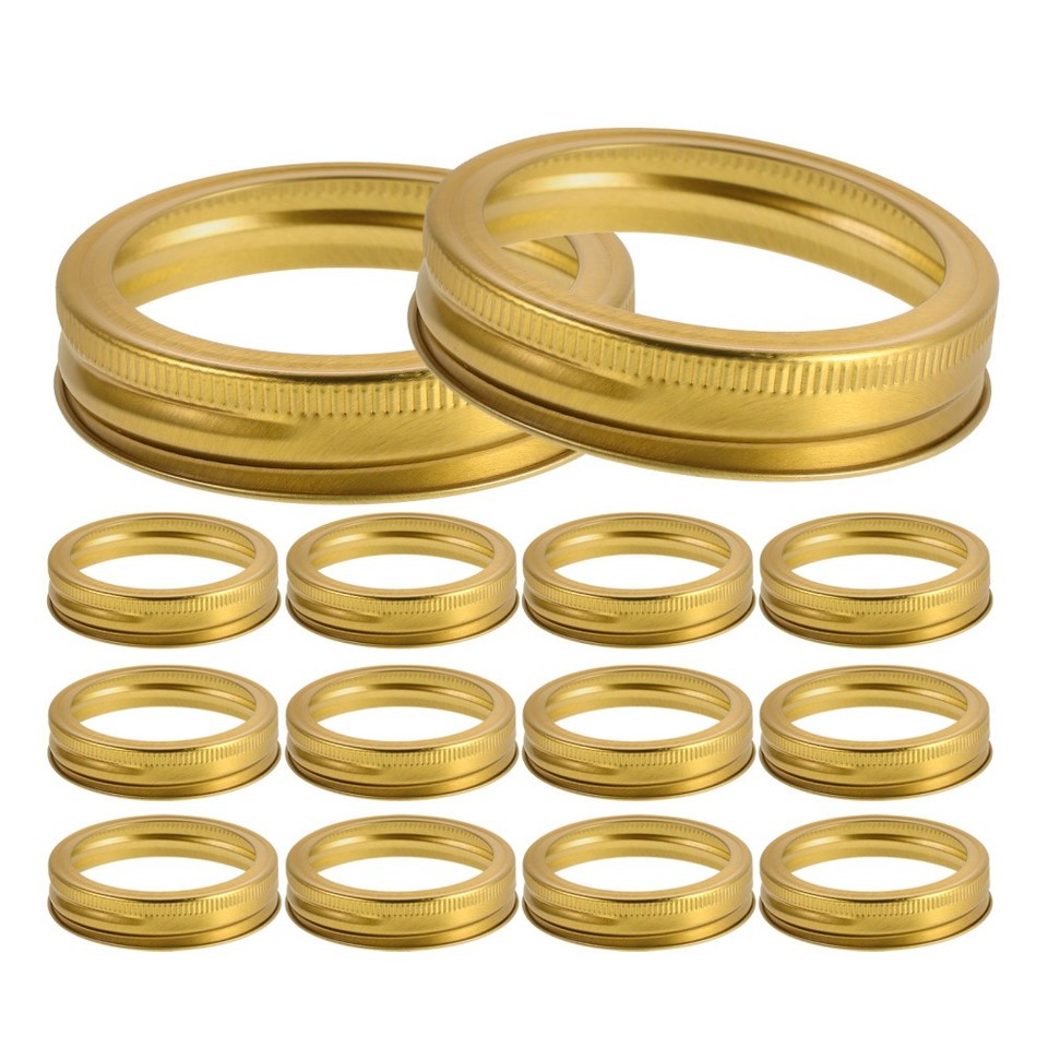 24 Pcs Wide Mouth Mason Jar Rings Canning Storage Lid Bands Replacement ...