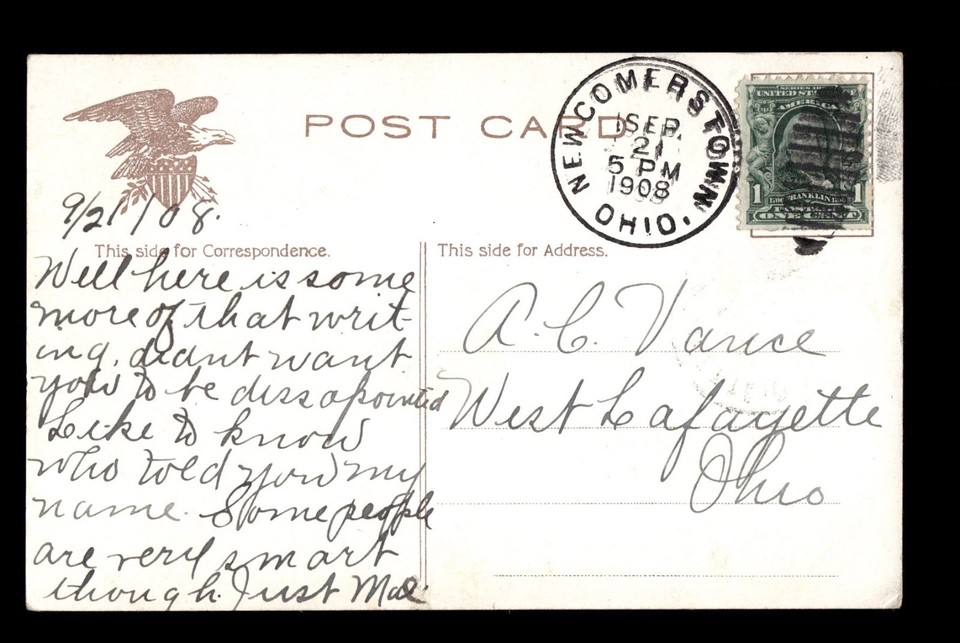 Country Life by Bush Postcard 1908 Framed Design Early Rural Scene ...